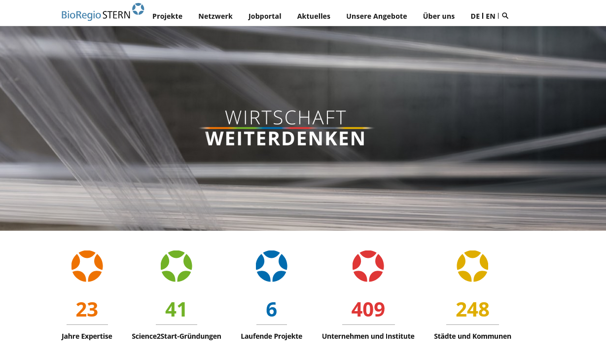 Our website has a new structure - an overview of the most important changes | BioRegio STERN ...